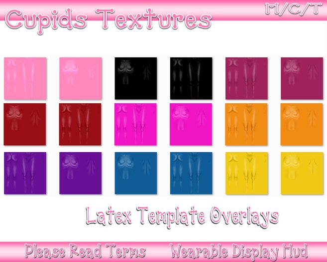Second Life Marketplace - 18 Latex Template Overlays Textures