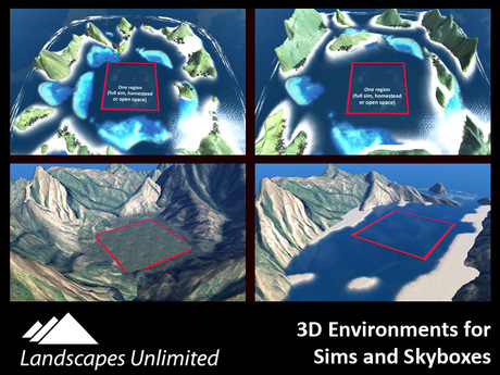 Second Life Marketplace - Sim Surround All-In-One (20 full sim surround ...