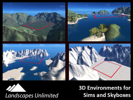 Second Life Marketplace - Sim Surround All-In-One (20 full sim surround ...