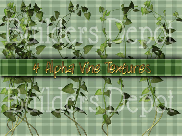 Second Life Marketplace - FULL PERM 4 Vine Alpha Textures