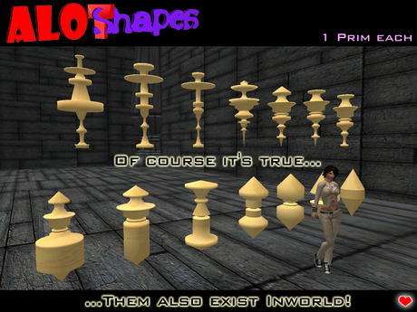 Second Life Marketplace - FULLPERM / 14 Ornate Shapes + Sculpt Maps