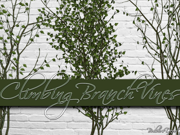 Second Life Marketplace - FULL PERM 3 Climbing Branch Vine Alpha Textures
