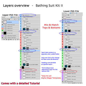 Second Life Marketplace - LMC PSD FILES - Bathing Suit Kit II - up to 9 ...