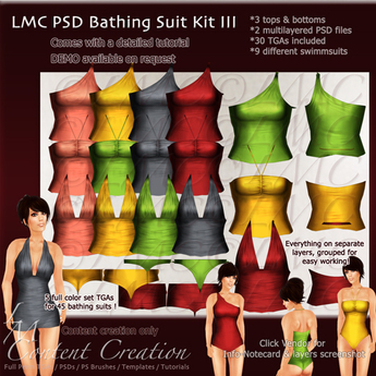 Second Life Marketplace - LMC PSD FILES - Bathing Suit Kit III - up to ...