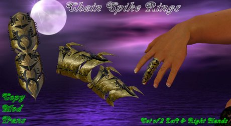 Second Life Marketplace - Chain Spike Rings