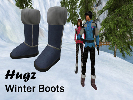 Second Life Marketplace - Hugz - Mens Winter boots - Pewter