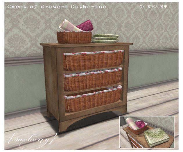 Second Life Marketplace - {meberry} Chest of drawers Catherine