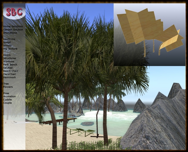 Second Life Marketplace - **SBC** 3 palm tree 2 prims ( Full Perm) BOX