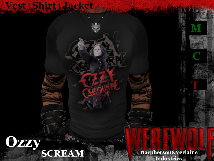 Second Life Marketplace - WereWolf Ozzy Osbourne Scream