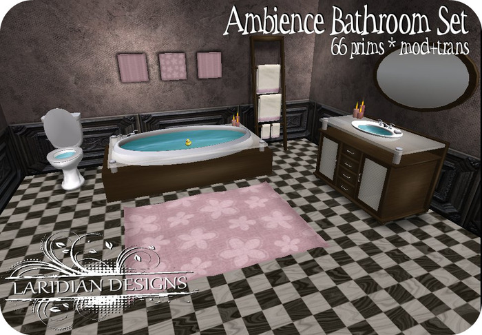 Second Life Marketplace - Laridian Ambience Bathroom Set - Pink