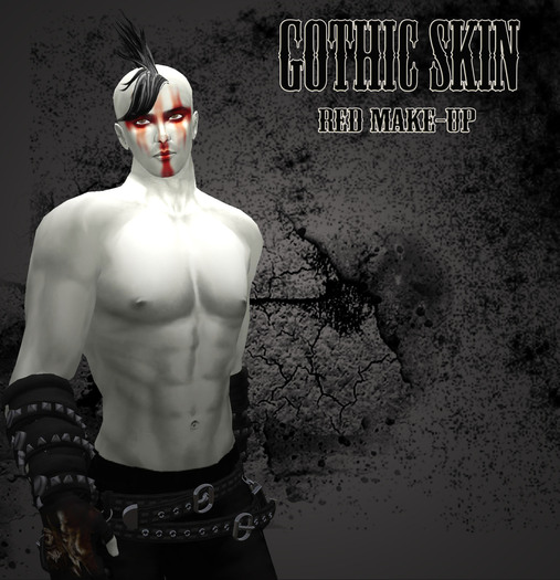 Second Life Marketplace - White gothic skin red make up M