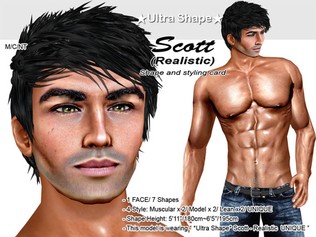 Second Life Marketplace - *Ultra Shape* Realistic Series M Scott