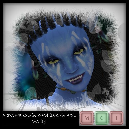 Second Life Marketplace - -=White Na'vi Handprint.:.[Face-Both]=-