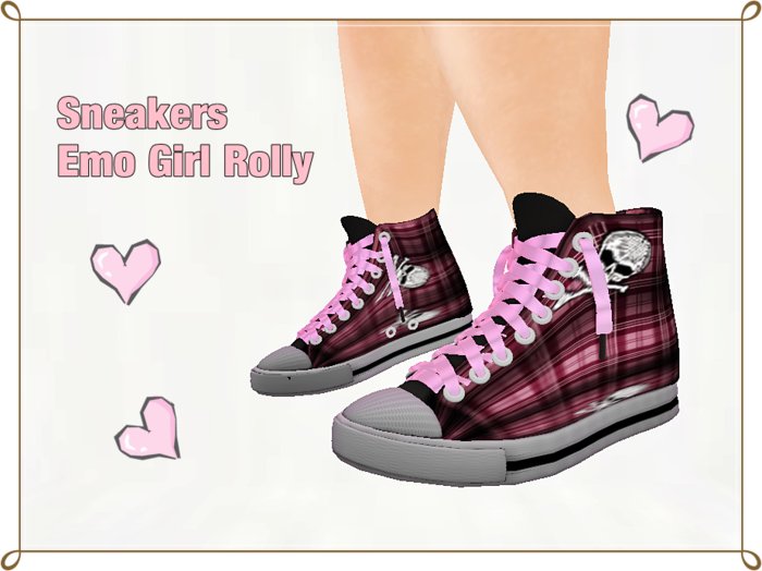Second Life Marketplace - Sneakers Emo Girl Rolly