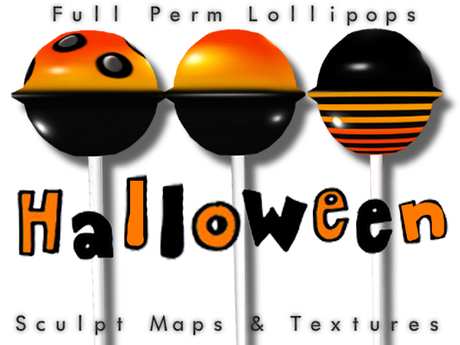 Second Life Marketplace - FULL PERM Orange Black Lollipop Sculpt Maps ...