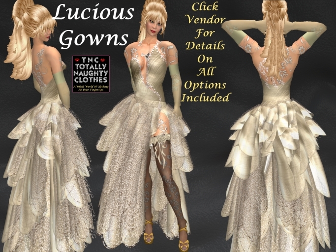 Second Life Marketplace - TNC Lucious Gown - Gold