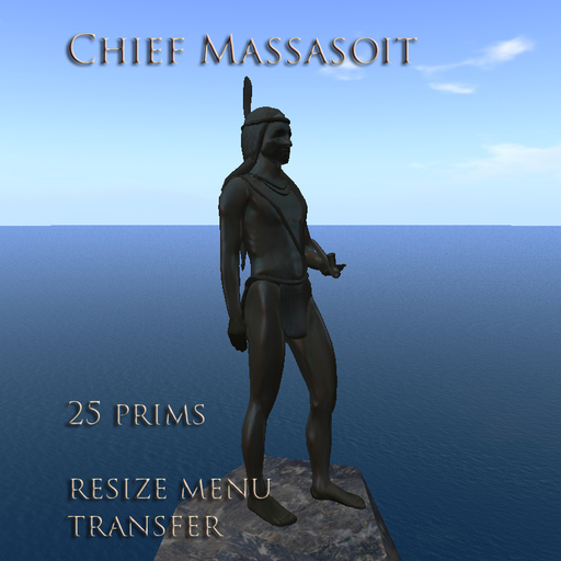 Second Life Marketplace - Chief Massasoit -Native American Indian statue