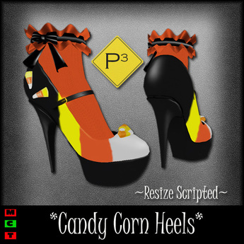 Second Life Marketplace - Candy Corn Heels - Pumpkin Spice