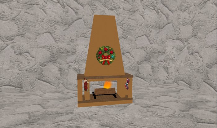 Second Life Marketplace - Christmas 2 sided fireplace