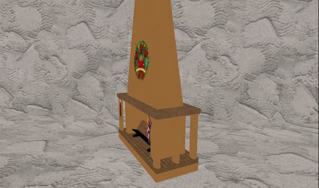 Second Life Marketplace - Christmas 2 sided fireplace