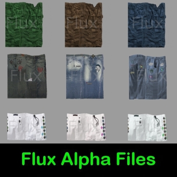 Second Life Marketplace - Flux TGA Alpha Jeans Pants Shorts Set