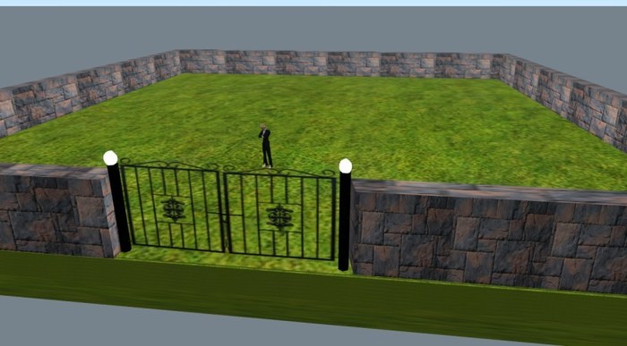 Second Life Marketplace - Slate Castle Rock Stone Fence 40x40x3 with ...