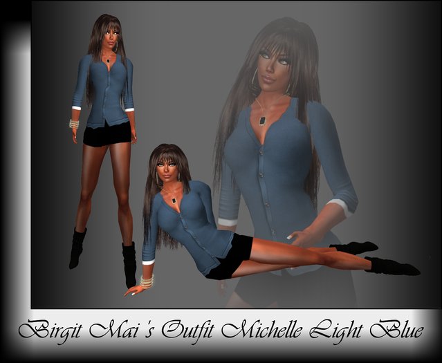 Second Life Marketplace - Birgit Mai's Outfit Michelle Light Blue (BOXED)