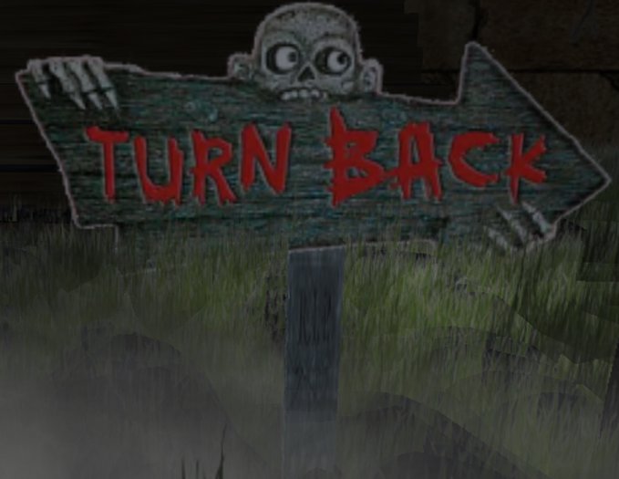 Second Life Marketplace - :: 1love :: Turn back Halloween sign b