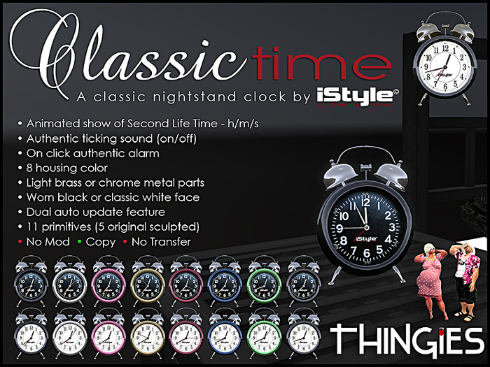 Second Life Marketplace - iStyle -: Classic time Clock :- Show SL time ...