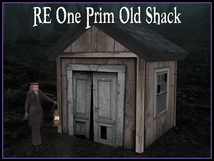 Second Life Marketplace - RE One Prim Old Shack - Sculpted - Spooky ...