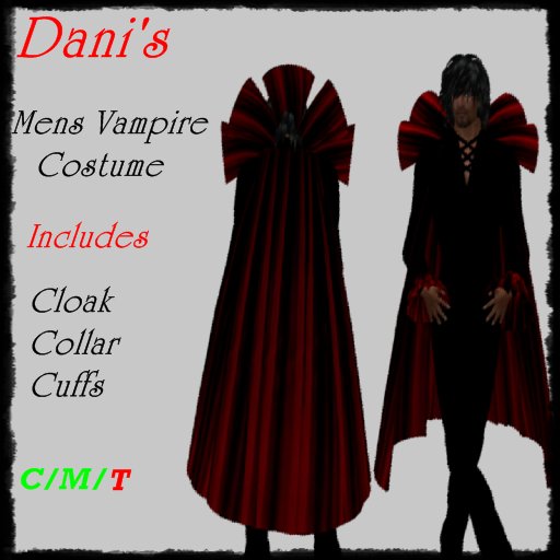 Second Life Marketplace - *Dani's* Mens Vampire Costume