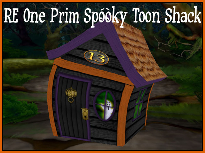 Second Life Marketplace - RE One Prim Spooky Toon Shack - Sculpted ...