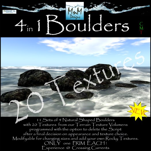 Second Life Marketplace - 4 in 1 Boulders 20 Textures from ***MnM ...