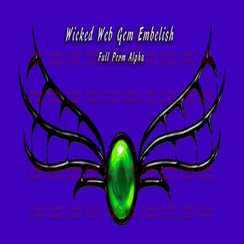 Second Life Marketplace - Wicked Web Gem Embelish Alpha Textures 8 ...