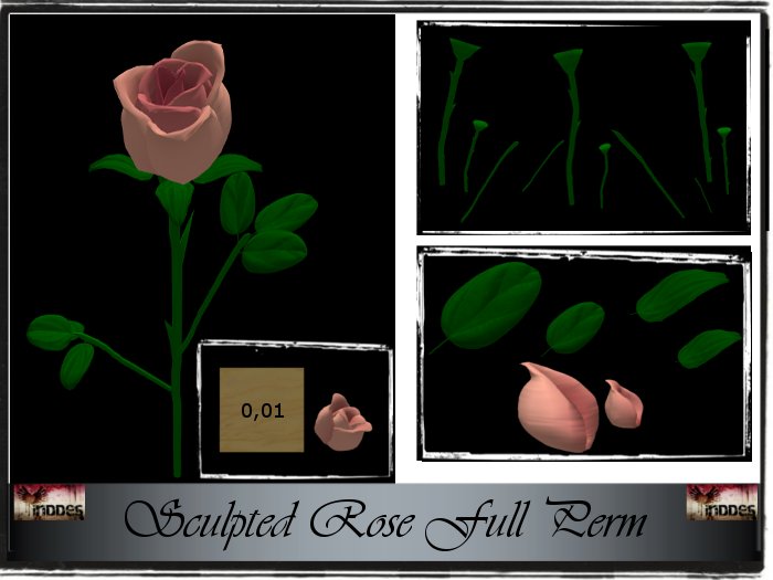 Second Life Marketplace - complete sculpted rose FP incl. NANO