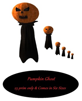Second Life Marketplace - Pumpkin Ghost evil follower and companion
