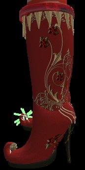 Second Life Marketplace - Red Elf Boots With Resizer Script