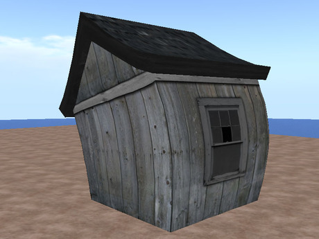 Second Life Marketplace - RE One Prim Spooky Old Shack - Gray Plank ...