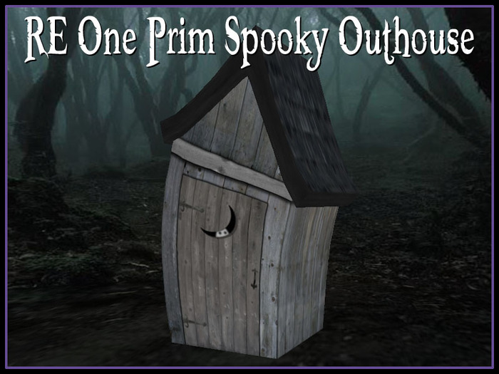 Second Life Marketplace - RE One Prim Old Spooky Outhouse - Sculpted ...