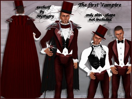 Second Life Marketplace - The first vampire red men costume accessory ...