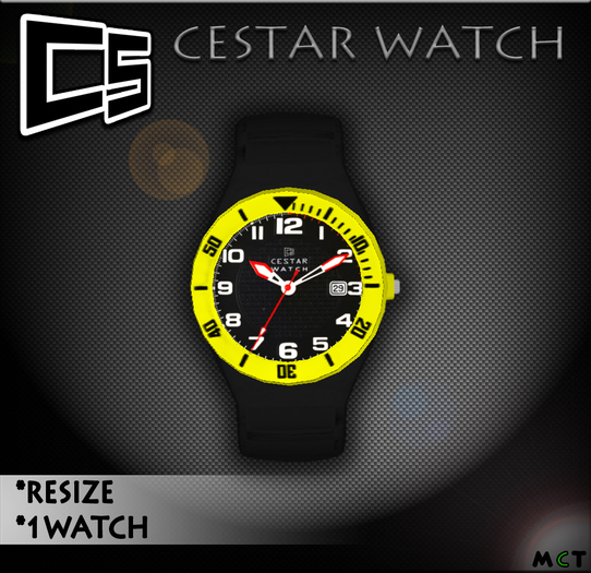 Second Life Marketplace - CESTAR WATCH "RELOGIO" YELLOW black
