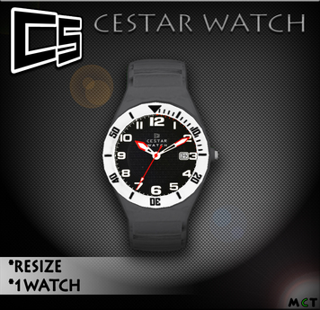 Second Life Marketplace - CESTAR WATCH "RELOGIO" grey white