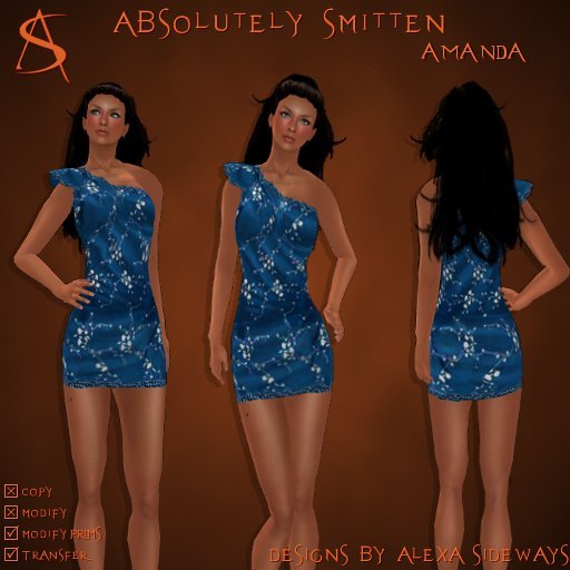 Second Life Marketplace - !!Absolutely Smitten Amanda Blue Flower ...