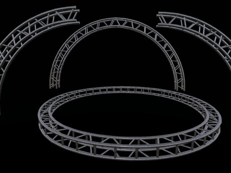 Second Life Marketplace - Curved Sculpted Stage Lighting Trusses, Round ...