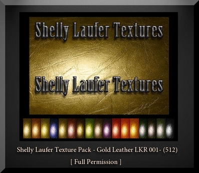 Second Life Marketplace - Shelly Laufer Texture Pack - Gold Leather ...