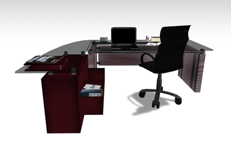 Second Life Marketplace - FULL PERM Office Desk Stationary LHS V.02