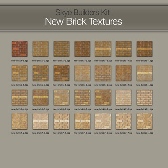 Second Life Marketplace - *Skye Essential Textures - 63 New Brick ...