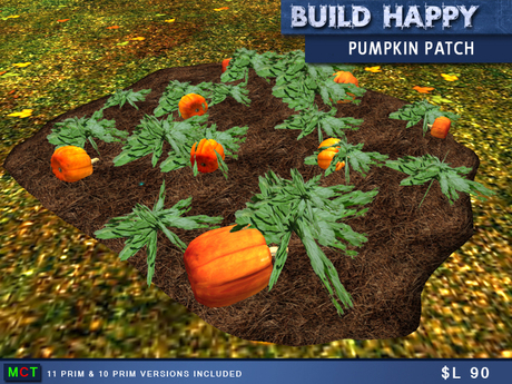Second Life Marketplace - Build Happy! Pumpkin Patch (10 & 11 prim ...