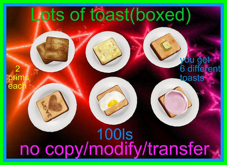 Second Life Marketplace - Lots of toast(boxed)