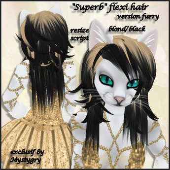 Second Life Marketplace - "superb" flexi furry hair fatpack 9 colors ...